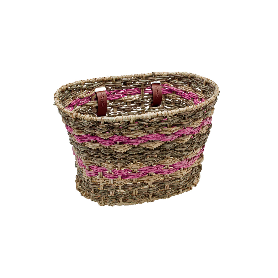Electra Woven Palm Frond Natural Basket | Cyclesouq.com UAE – CycleSouq.com